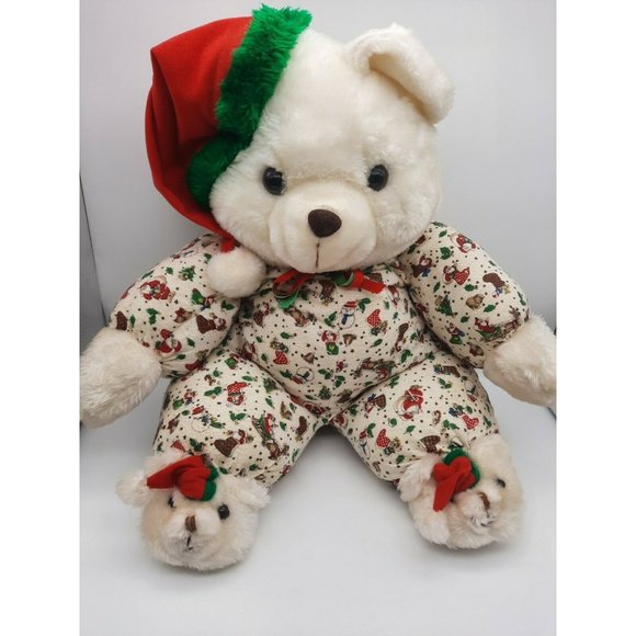 Cuddle Wit | Toys | Cuddle Wit Teddy Bear Christmas Print Pajamas ...
